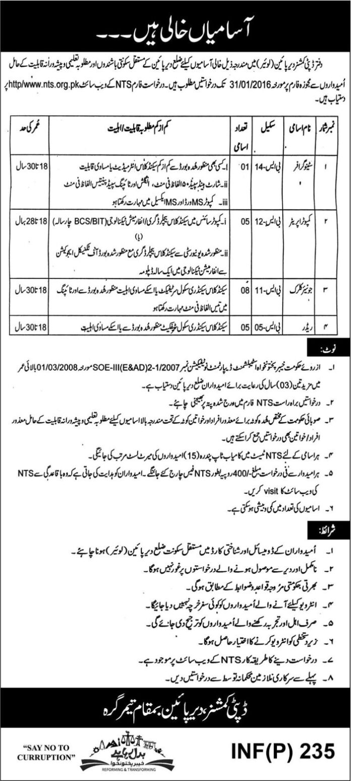 Jobs in Establishment Department Khyber Pakhtunkhwa - Education News Jobs in Establishment Department Khyber Pakhtunkhwa - Education News