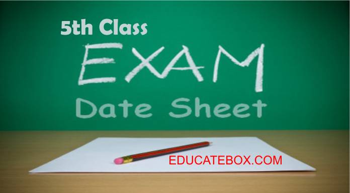 Date Sheet 5th Class 2017 Punjab Board Exams PEC - Education News