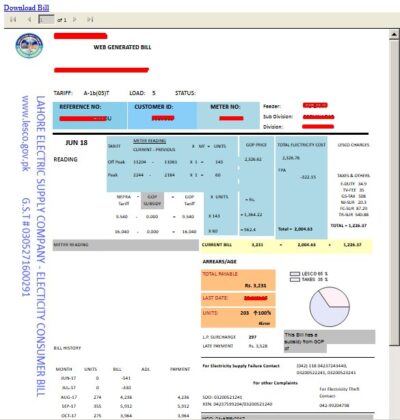 Wapda Lesco Bill Online Check | View the Bill Lesco Copy - EducateBox