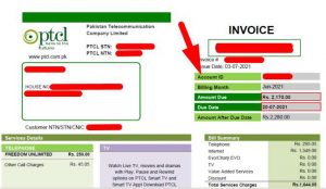 PTCL Bill Online Check by Number | Print, Download Duplicate EBill